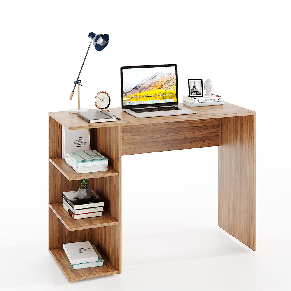 Qualish Study Table, Computer Desk, WFH Office Table with Storage (103 ...