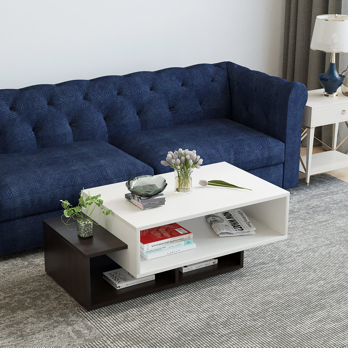 Furneser Pearson Tea & Coffee Table, Modern Centre Table for Living Ro ...