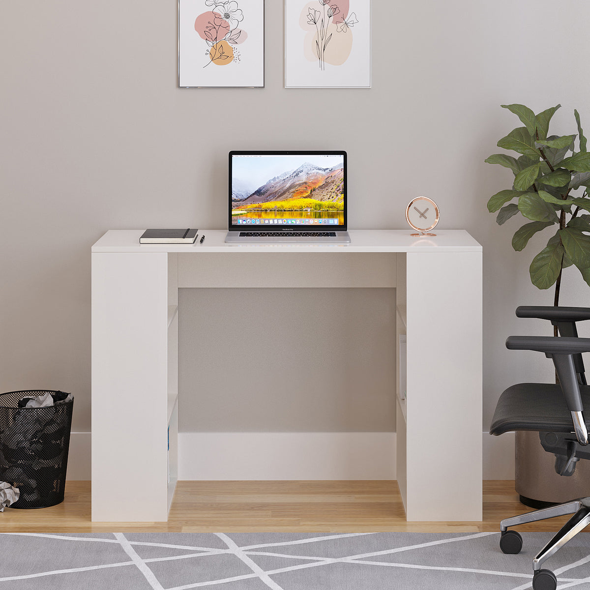 WOODWIDER Jade Wooden Study Table, Workstation, Computer, Laptop, WFH ...