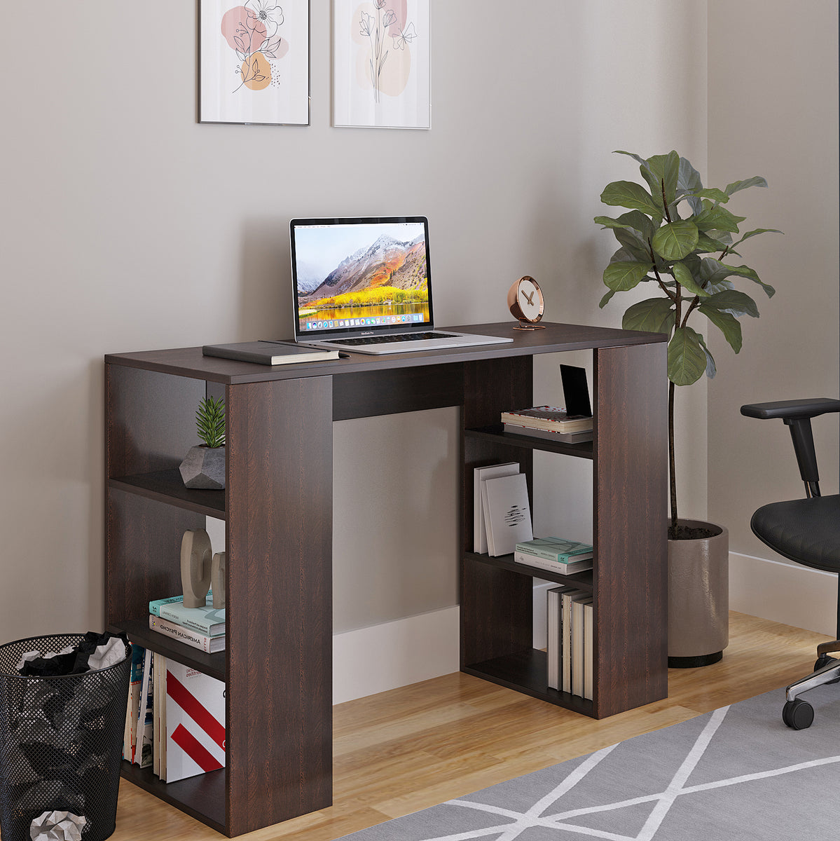 WOODWIDER Jade Wooden Study Table, Workstation, Computer, Laptop, WFH ...